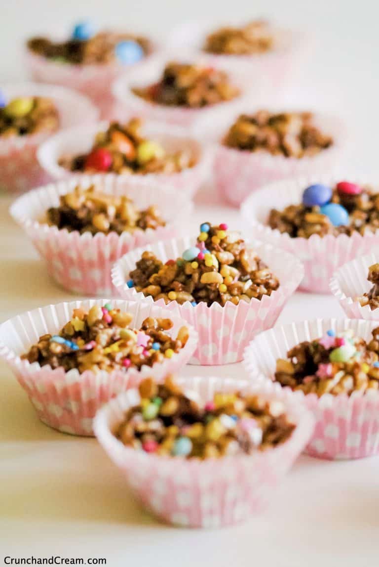 Chocolate Rice Krispie Cupcakes - Crunch & Cream
