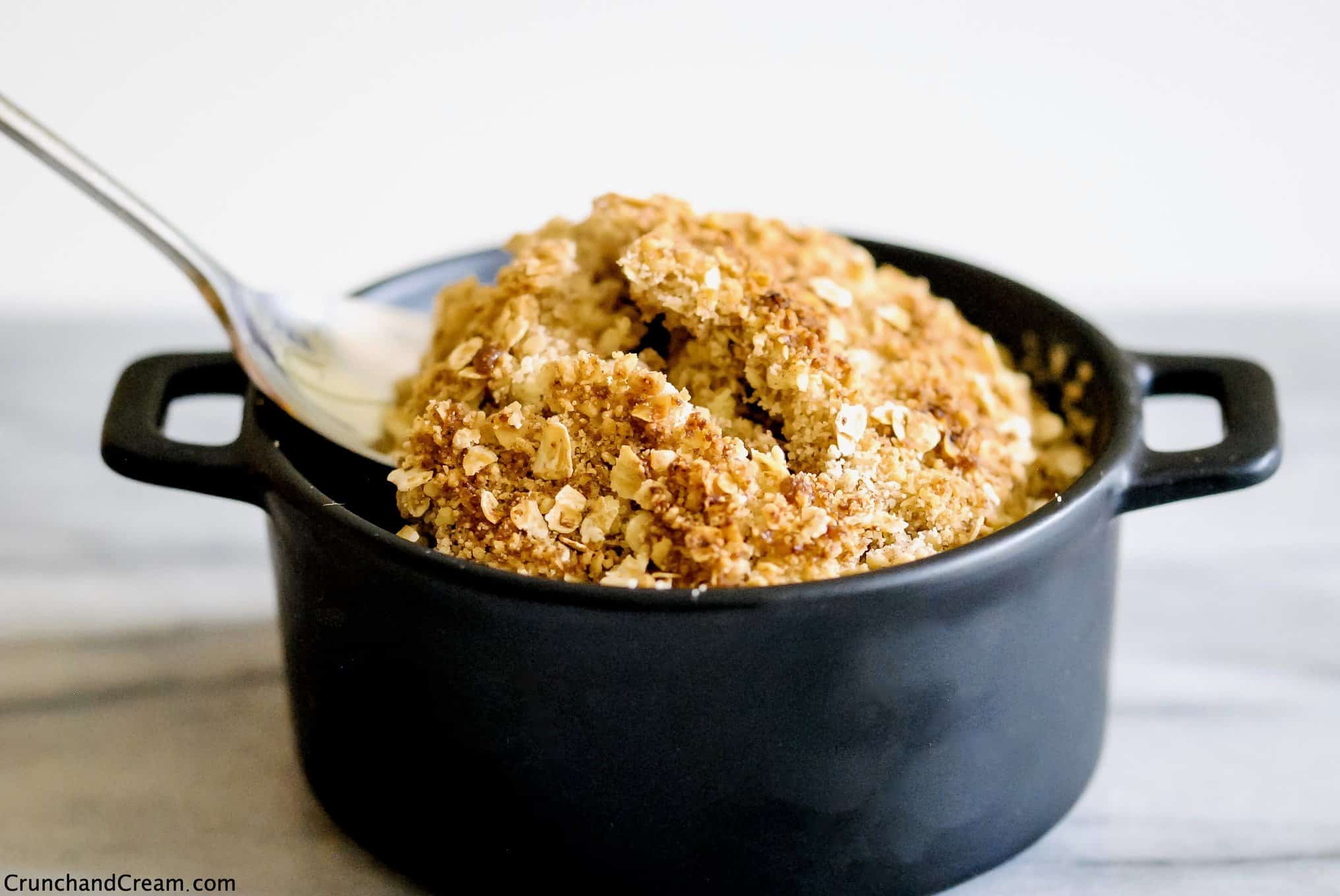 Microwave Apple Crumble for One - Crunch & Cream
