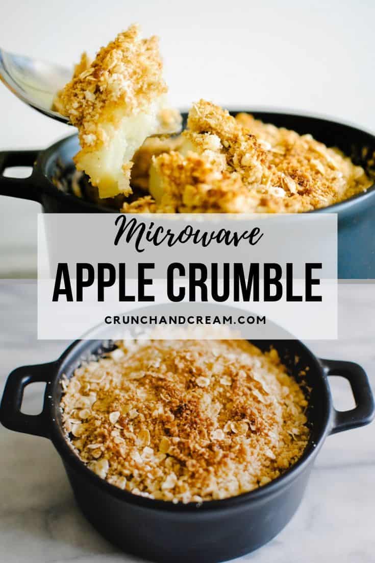 Microwave Apple Crumble for One - Crunch & Cream