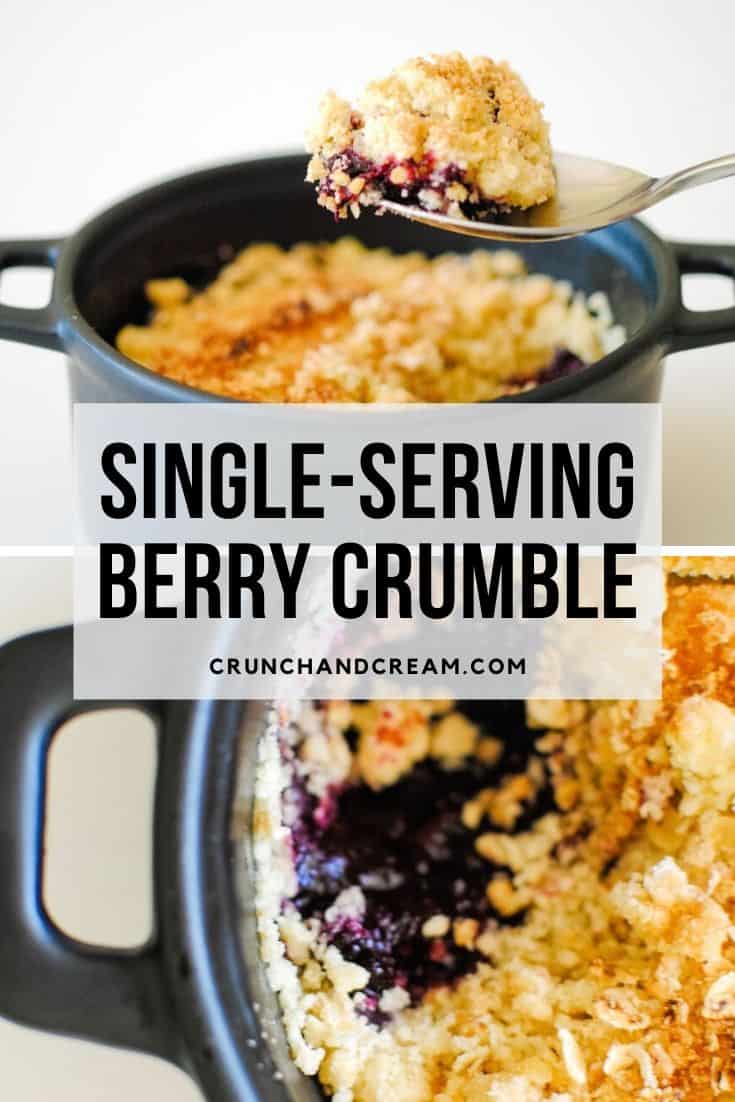 Microwave Summer Berry Crumble for One - Crunch & Cream