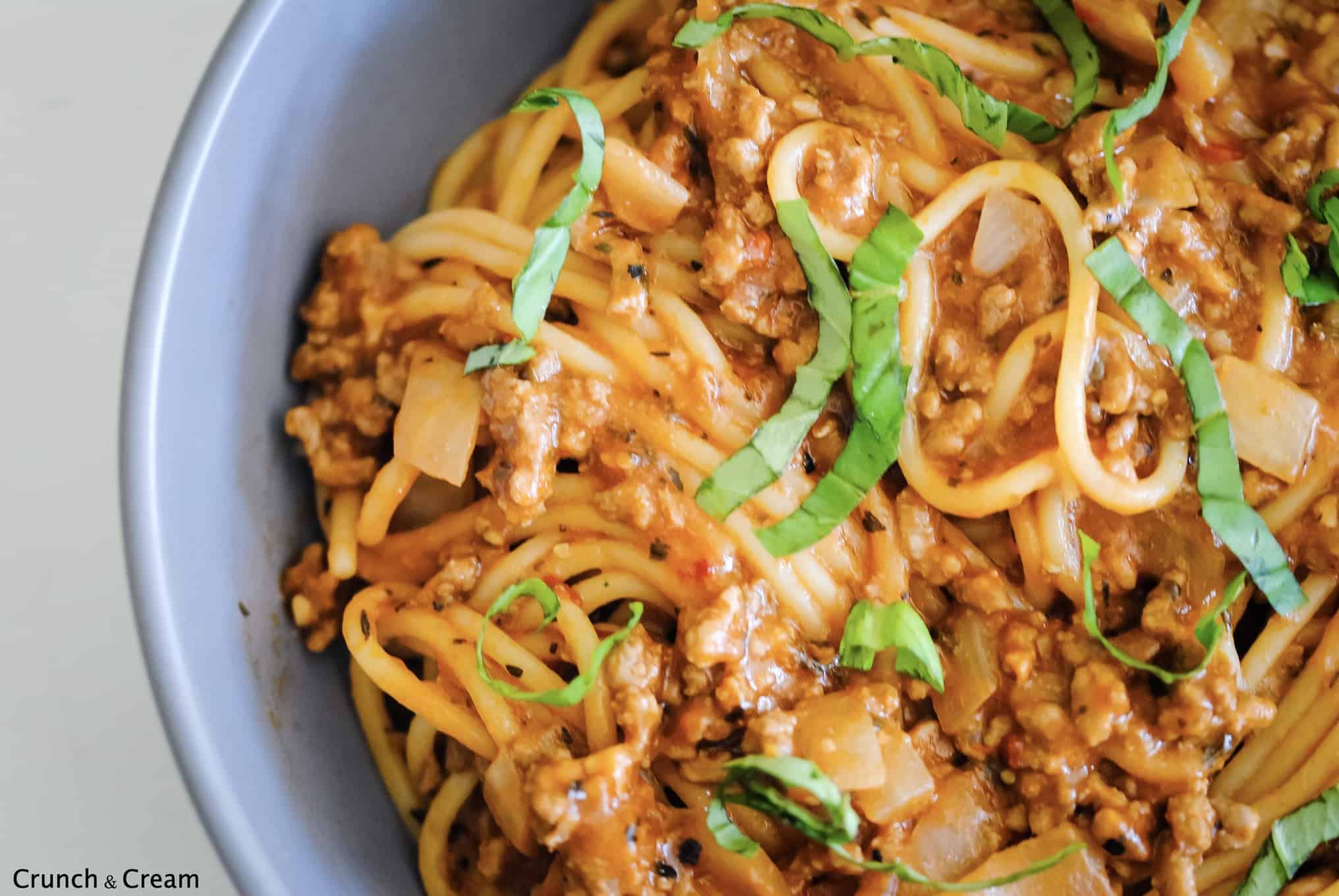 Quick, Easy & Simple Bolognese - Crunch & Cream