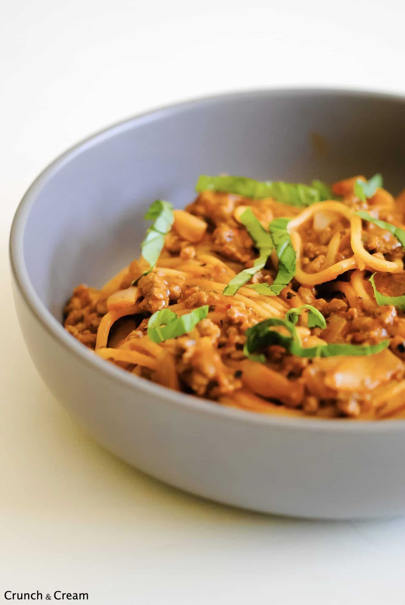 Quick, Easy & Simple Bolognese - Crunch & Cream