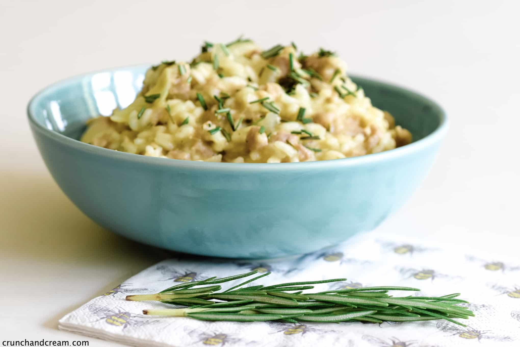 Creamy Sausage & Rosemary Risotto - Crunch & Cream